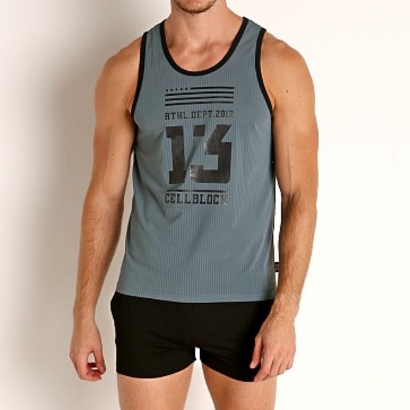 CELLBLOCK 13 | Shirts | Cellblock 3 Army Green Relay Mesh Tank Top ...